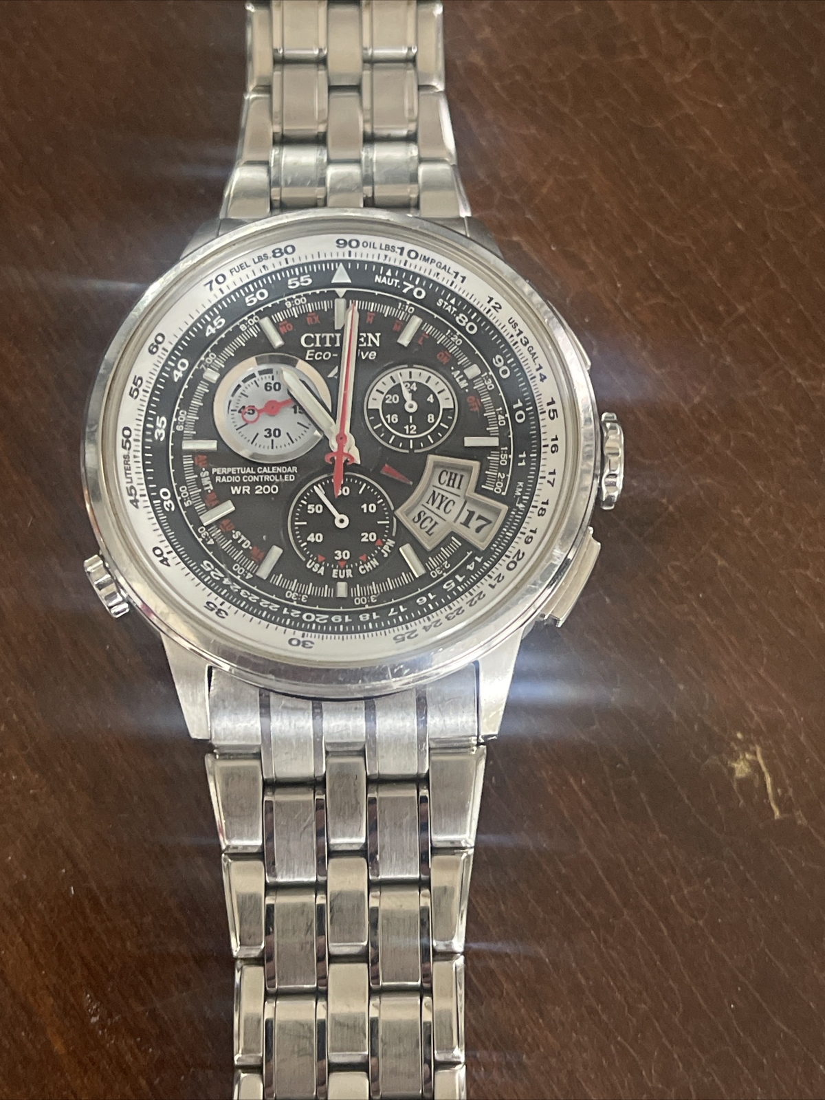 Men's Citizen Eco-Drive Perpetual Calendar Radio Controlled Watch W200 ...