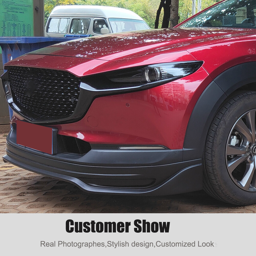 For Mazda CX30 2020-24 Gloss Black Front Bumper Grille Molding Trim ...