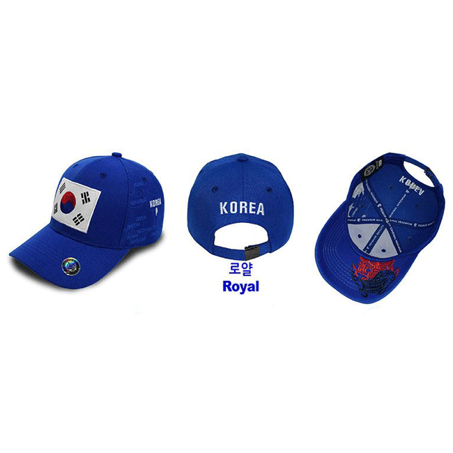 Korean Flag (Taegeukgi) Embroidery 6 Panel Baseball Cap Hat Unisex ...
