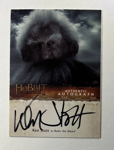 THE HOBBIT Smaug Movie Autograph Card Ken Stott as Balin KS Cryptozoic ...