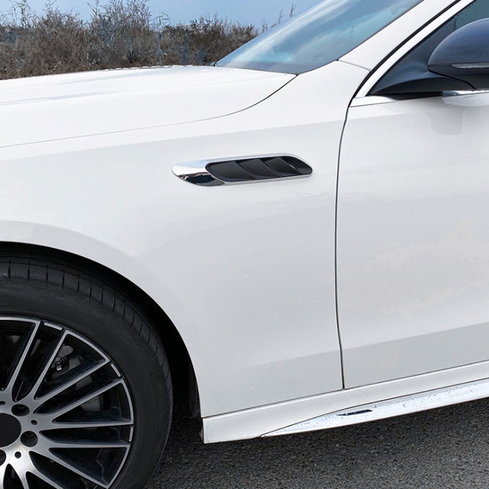 (Silver) Air Outlet Frame Left Right Mudguard Side Air Outlet Vent Trim ...