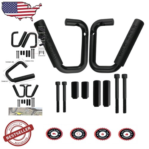 Heavy Duty Front Grab Handles 2-Count for Jeep JK JKU - Aluminum ...