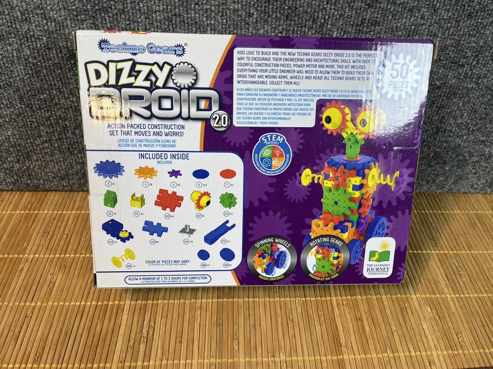 Techno Gears Dizzy Droid Construction Set STEM Build - 50+ Pieces NIB ...