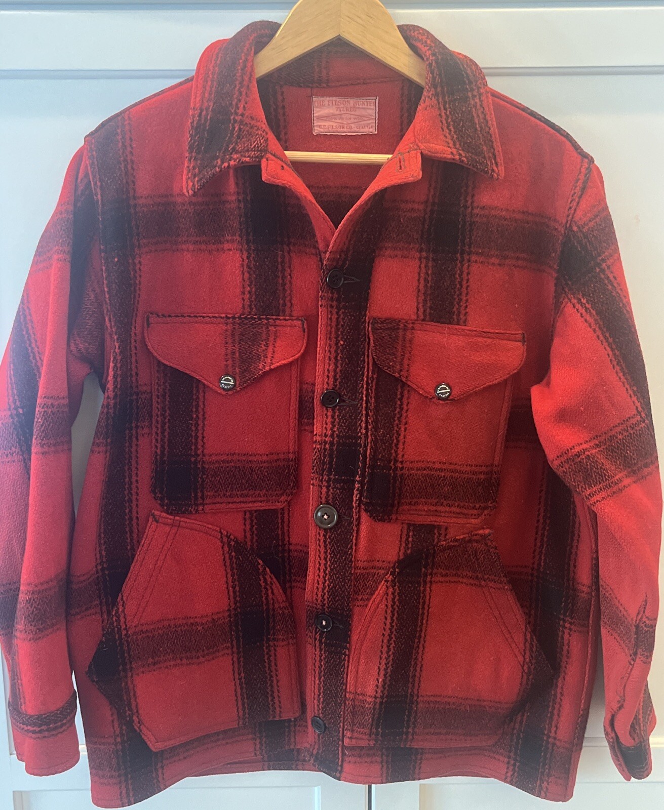 Filson Vintage 75% Red Hunter Wool Jacket | Union Mad… - Gem