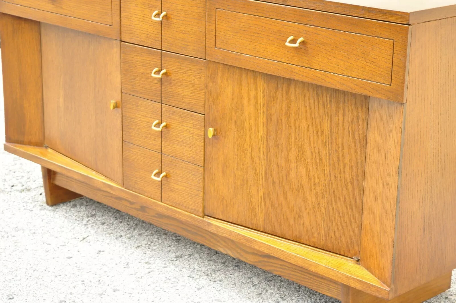Raymond Loewy Mengel Mid Century Modern Sculpted Oak Buffet Sideboard ...
