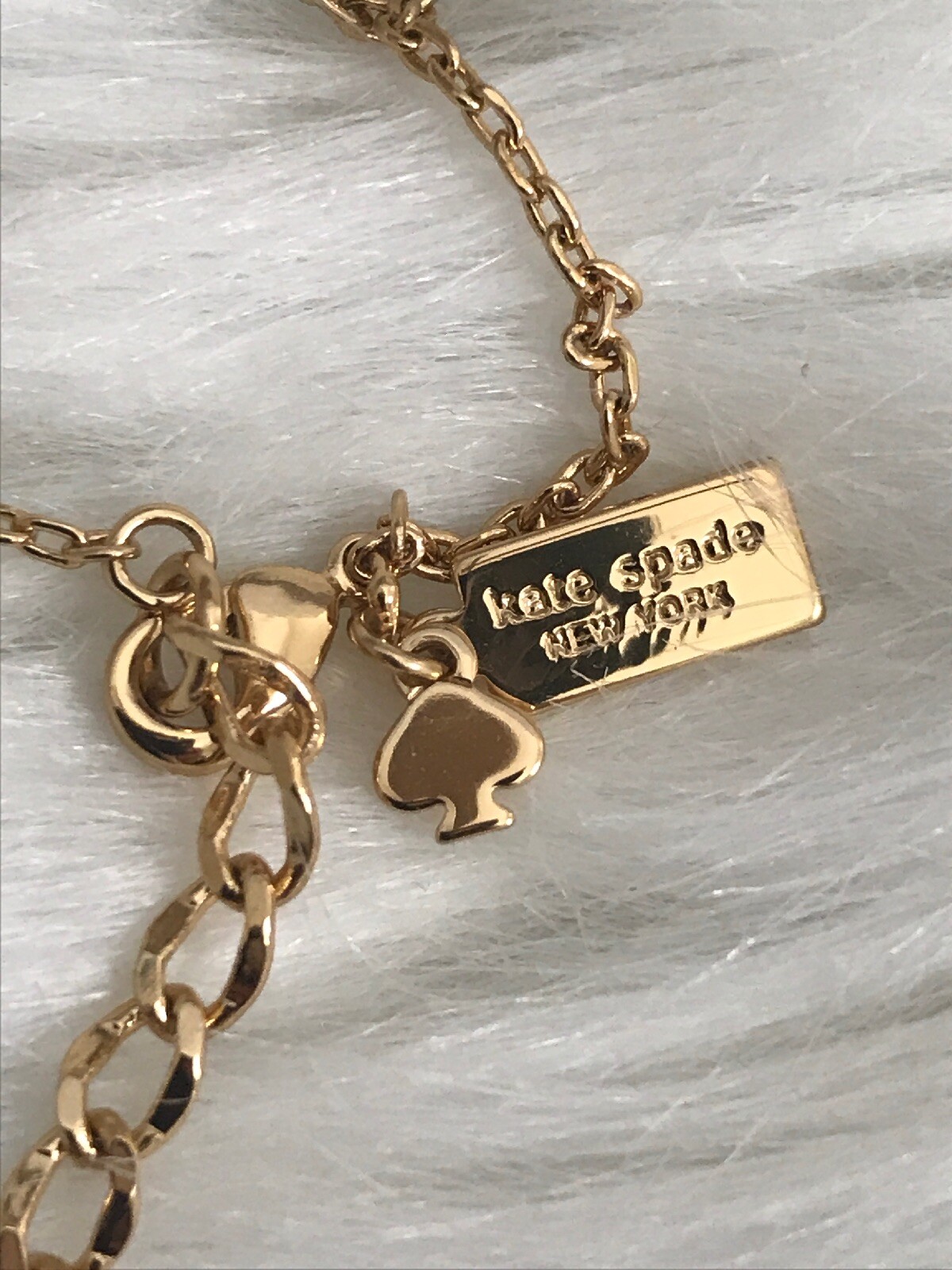 New Kate Spade born to be True blue sapphire CZ pendant necklace ...