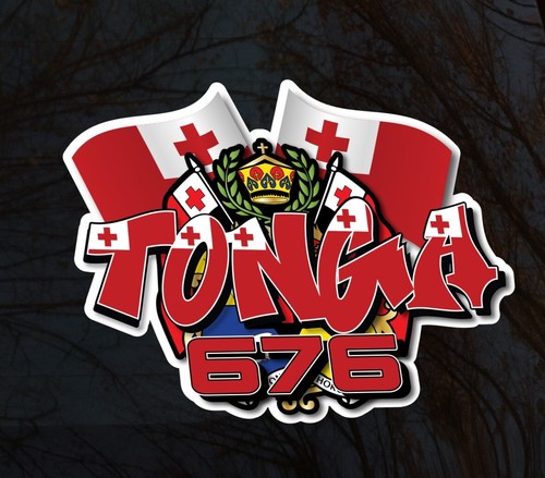Tonga Sila 676 design Sticker Flag Shield 13cmx10cm Tongan Sticker car ...
