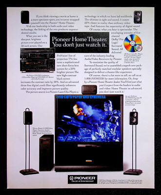 Pioneer CLD-D701 TV Laserdisc Player AV Receiver Print Magazine Ad ...