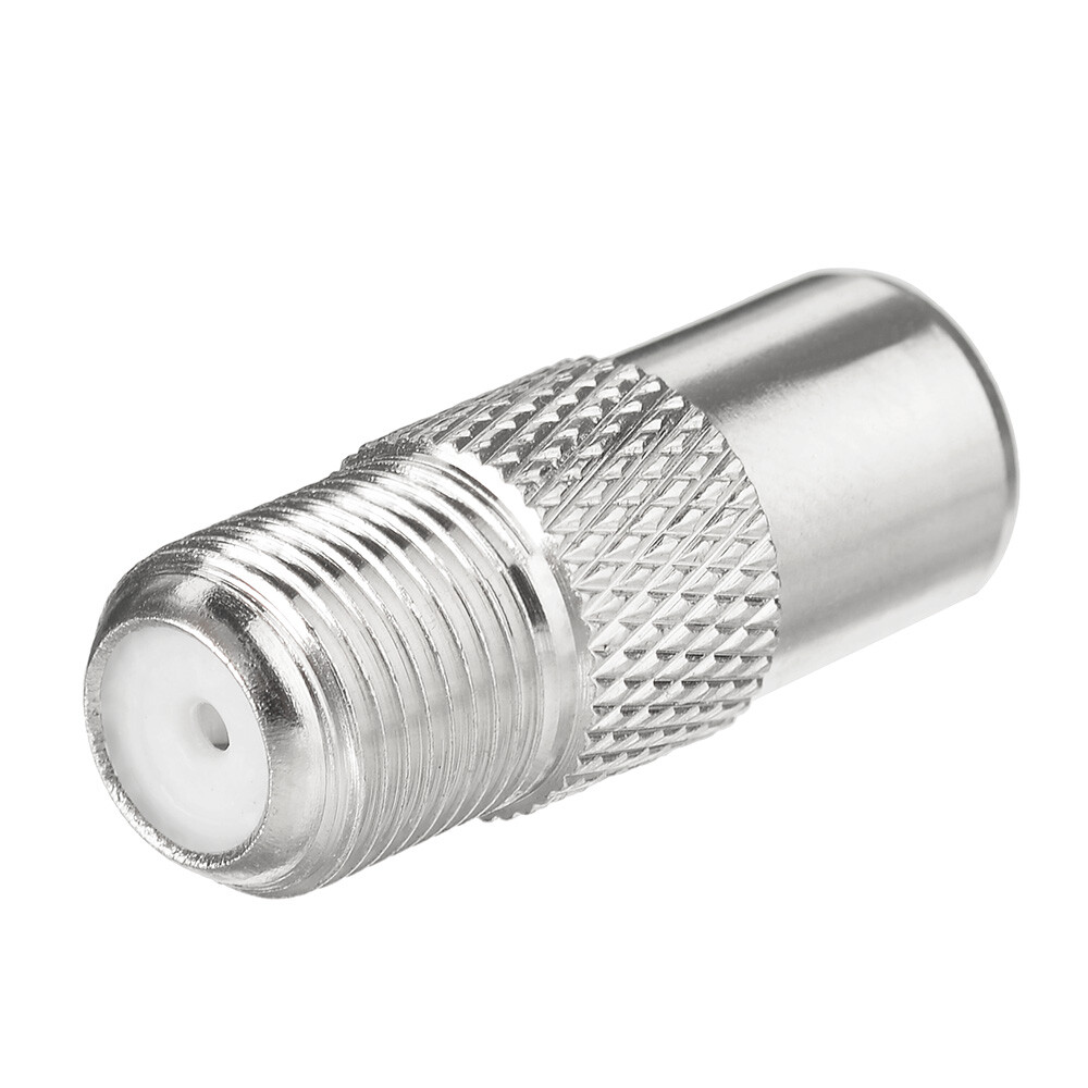 F Female Socket to TV PAL Male Adapter for TV CableCard Tuner Antenna ...