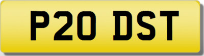 DST INITIALS PRIVATE CHERISHED Registration Number Plate #TRANSFER FEES ...