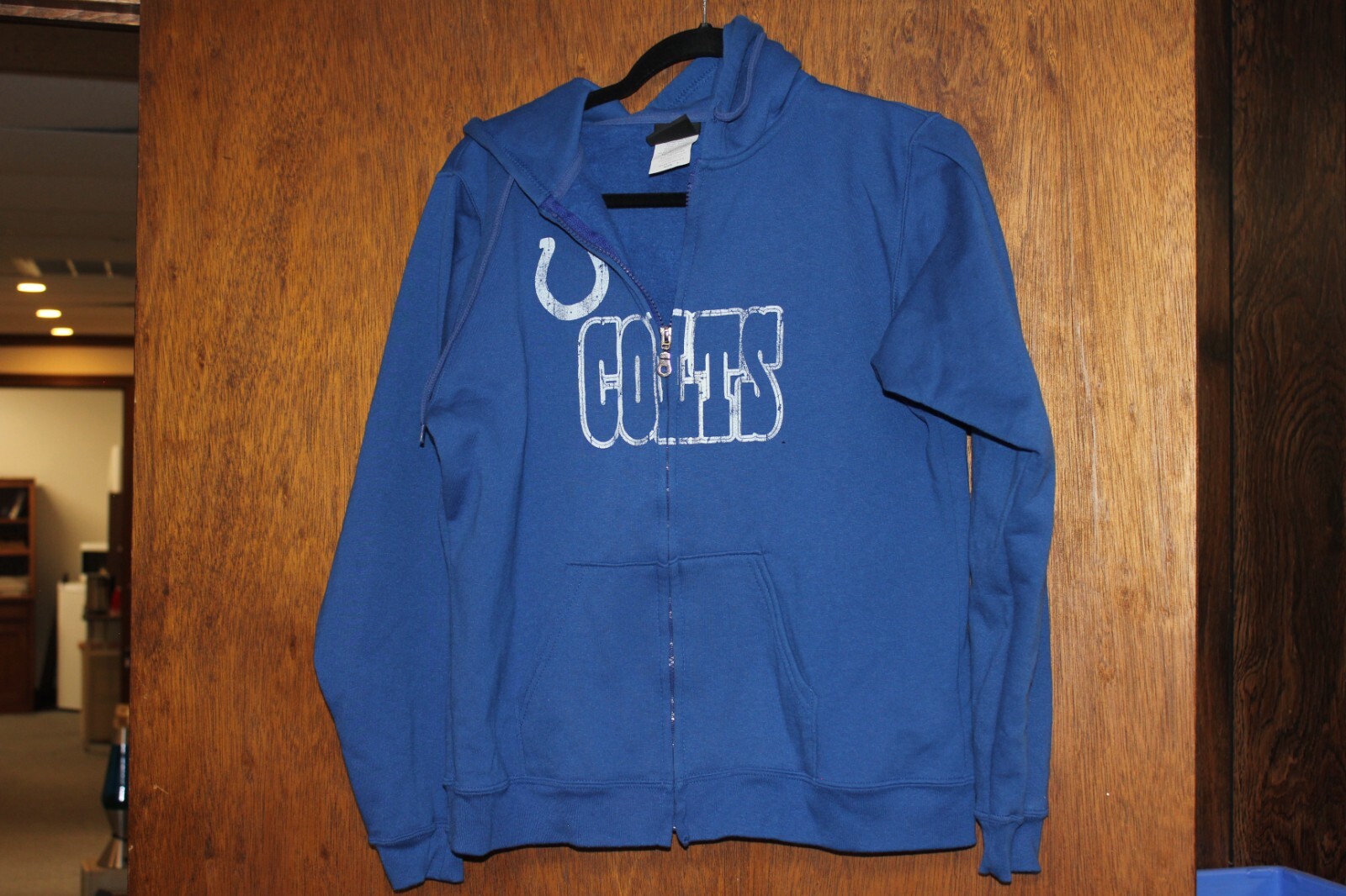 Colts NFL Team Apparel Women's Hoodie Zip Front Sweat Shirt Size Large ...
