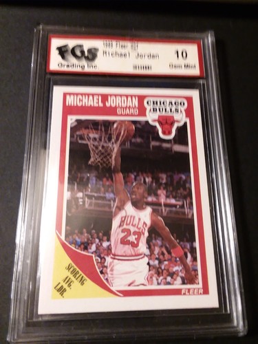 1989 FLEER MICHAEL JORDAN GEM MINT 10 FGS GRADING INC | eBay