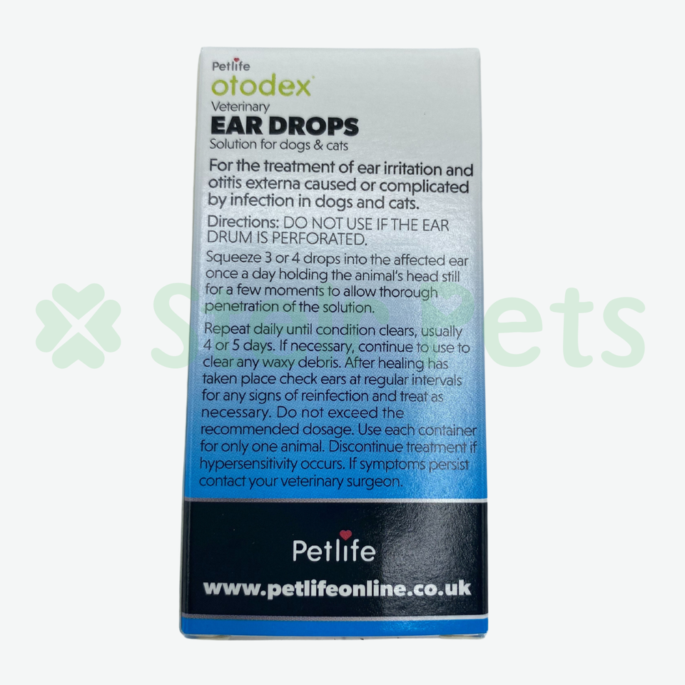 Petlife Otodex Ear Drops Solution Dog Cat Clear Wax Mites Cleanser ...