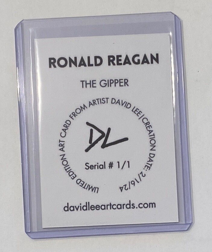 Ronald Reagan Gold Plated Limited Artist Signed “The Gipper” Football ...