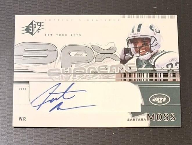 2002 Spx Supreme Signatures #SM Santana Moss Autograph New York Jets ...