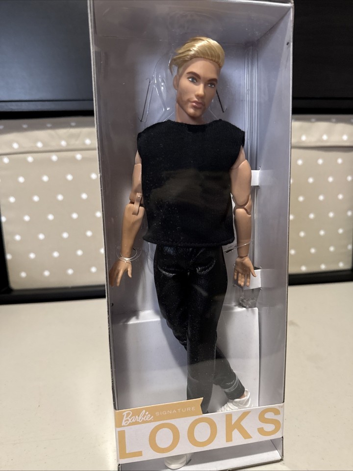 Barbie Signature Looks Model #5 Ken Blonde W/ Facial Hair 2020 Mattel ...