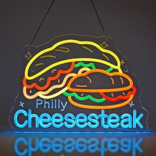 Pilly Cheesesteak Neon Sign, Neon Lights Hanging Wall Art Decoration ...