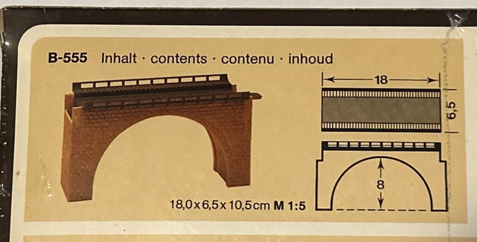 HO B-555 Faller Stone Arch Bridge New Sealed | eBay