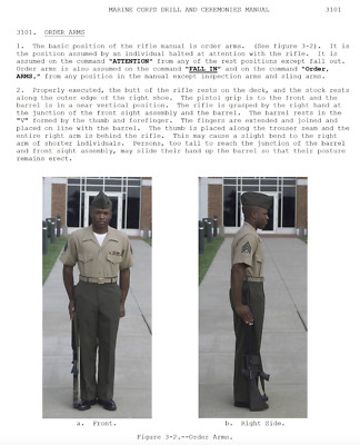 566 page USMC Marine Corps DRILL and CEROMONY PARADE Sword Guidon ...