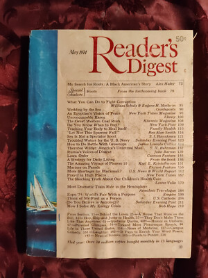 Readers Digest May 1974 John Barron Bob Hope Alex Haley Roots Thornton ...