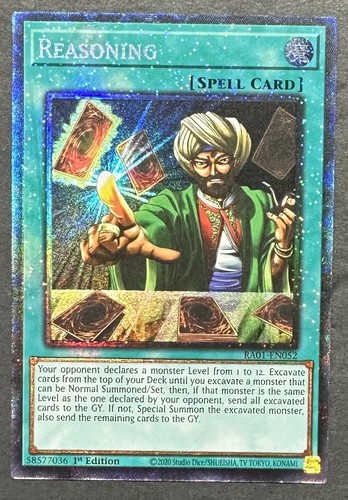 YUGIOH Reasoning RA01-EN052 Prismatic Collector's Rare NM/Mint | eBay