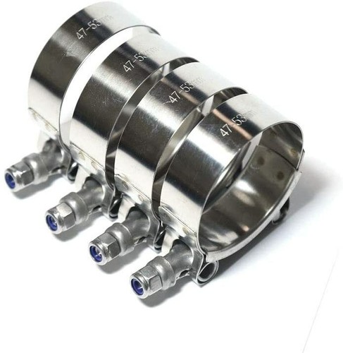 6 Pack 47mm-53mm Stainless Steel T-Bolt Clamp Turbo Intake Silicone ...