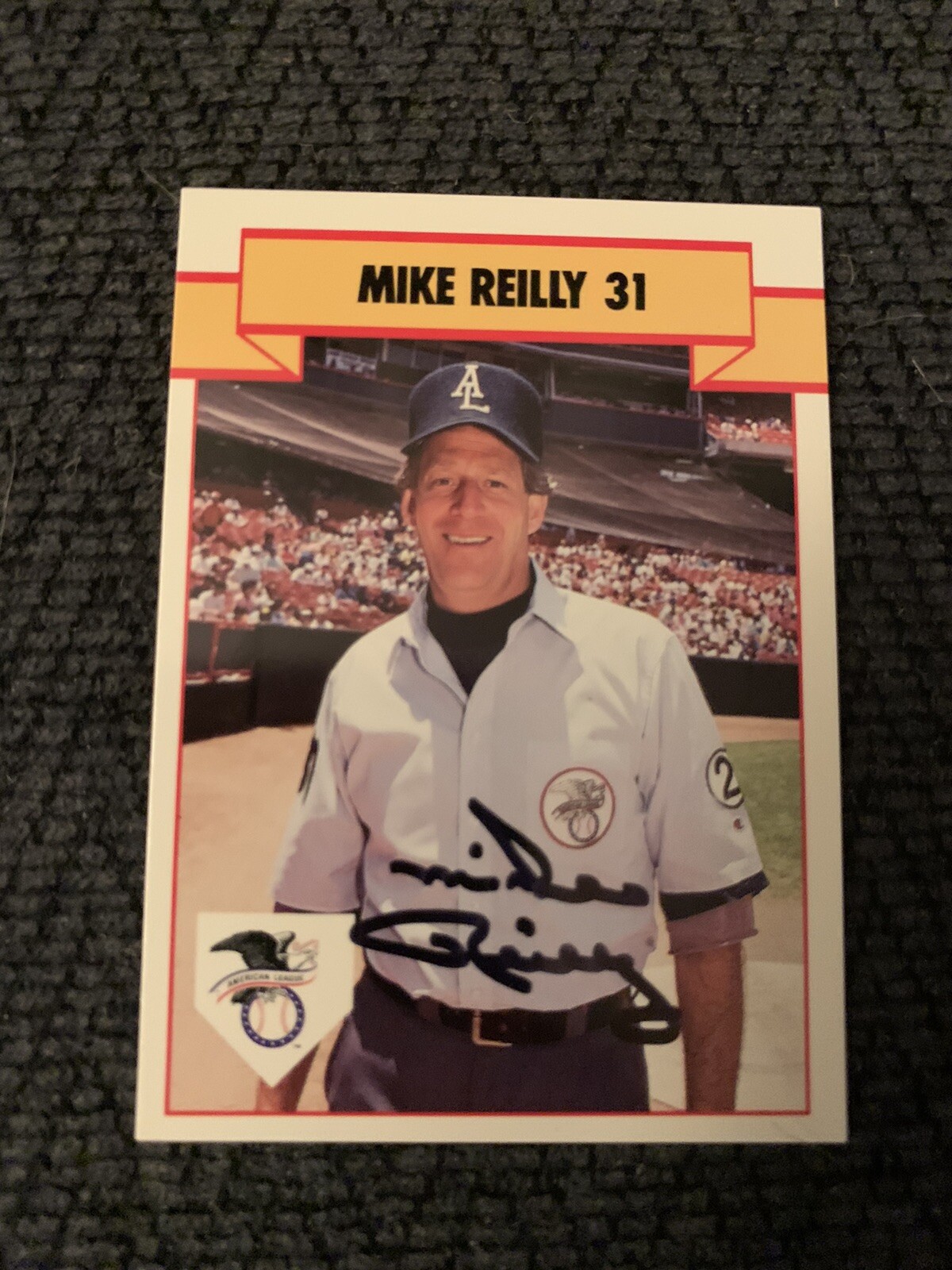 Mike Reilly Signed Baseball Trading Card Autographed MLB Umpire | eBay