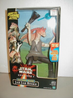 Hasbro Star Wars JAR JAR BINKS Talking Electronic Figure 1999 Episode 1 ...