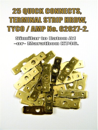 QUICK CONNECT TERMINAL STRIP HARDWARE, 0º STRAIGHT, 25 PIECES, GREAT ...