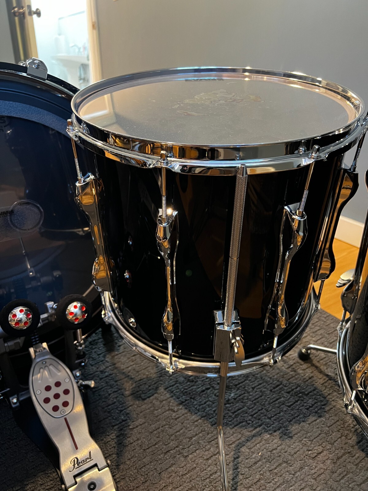 YAMAHA RECORDING CUSTOM SHELL PACK 22,16,14,10/Solid Black+ Bass Drum ...