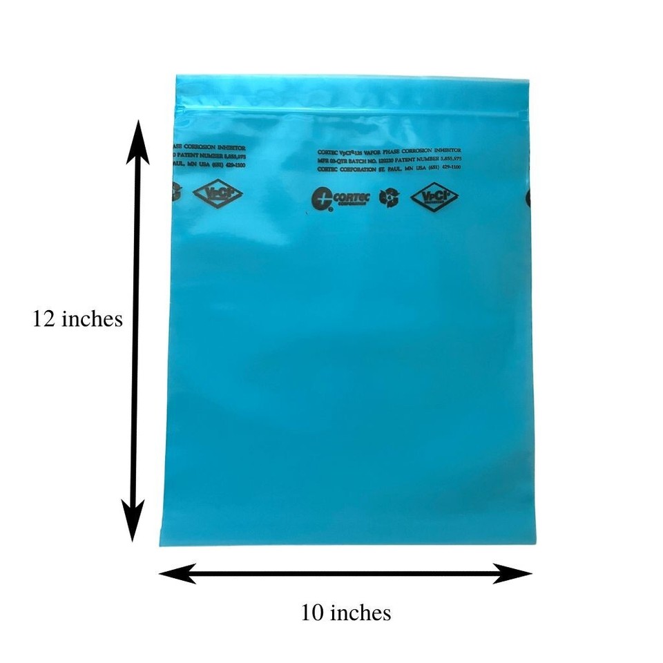 Anti Rust VCI Zip Top Poly Bags - Cortec VpCI-126 Variety Pack 20 bags ...