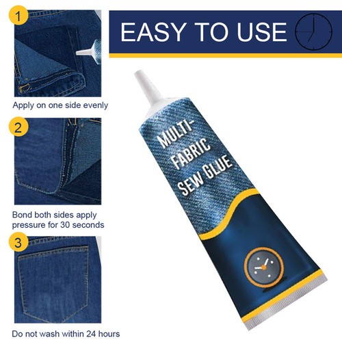 Fabric Glue DIY Portable Stitch Tool Decoration Quick Bonding Patches ...