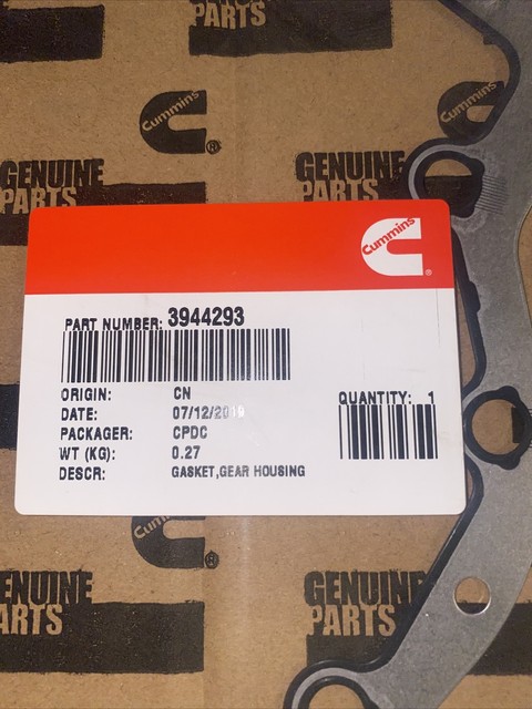 Cummins Gear Housing Gasket 3944293 NOS for sale online | eBay