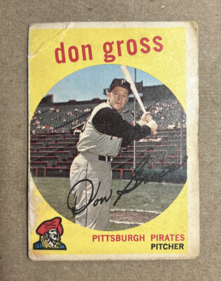 1959 Topps Baseball Don Gross Pittsburgh Pirates Card #228 | eBay