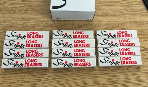 36ct. ( 12 boxes ) Scripto Long Erasers For Scripto P360/P369 Thin Lead ...