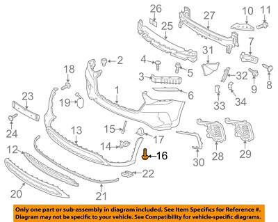 HYUNDAI OEM 06-18 Sonata Front Bumper-Bumper Cover Screw 865793K000 | eBay