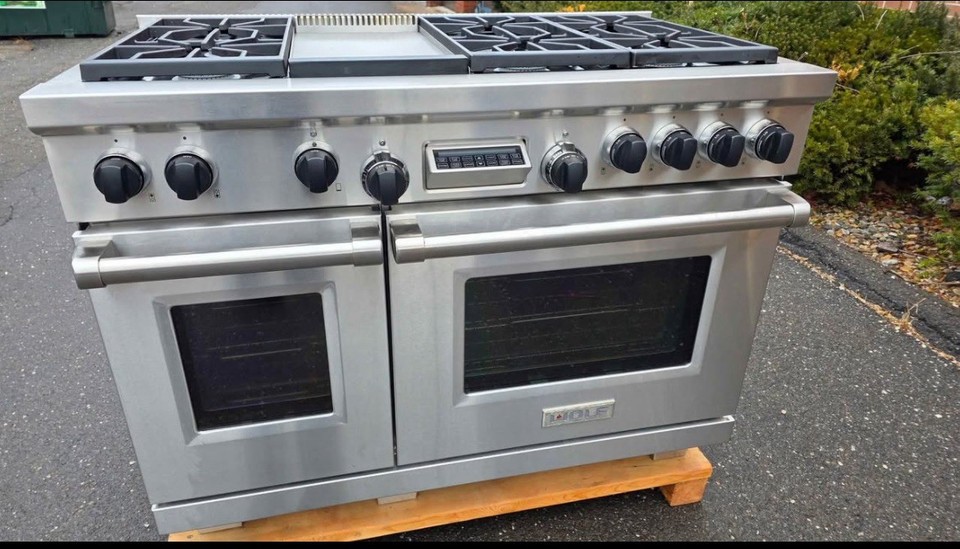 Wolf DF486G - 48" Professional Dual Fuel Range 6 Burners natural gas | eBay