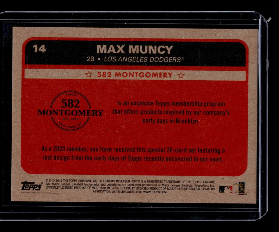2019 Topps 582 Montgomery Club Set 1 #14 Max Muncy card | eBay