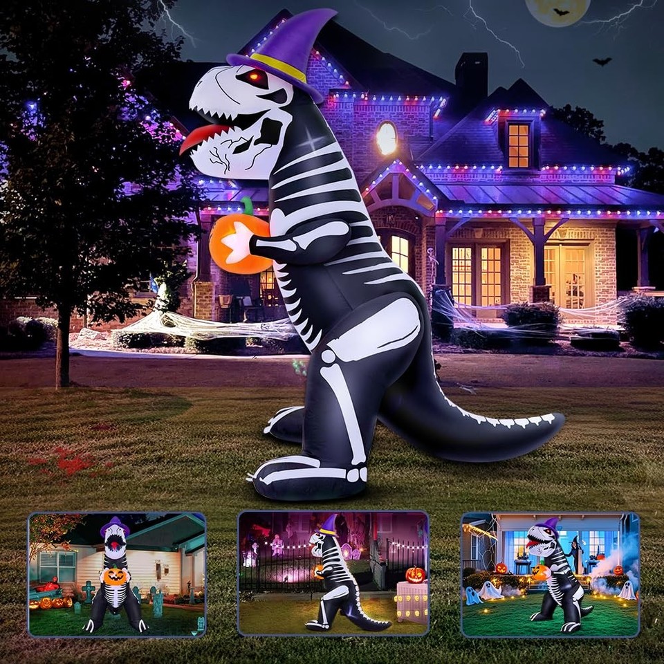 KOOY 8FT Halloween Inflatables Outdoor Decorations, Halloween Blow Ups ...