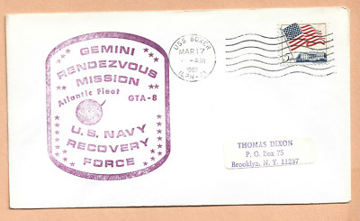 GEMINI 8 RECOVERY MAR 17,1966 U.S.S. BOXER SPACE COVER | eBay UK