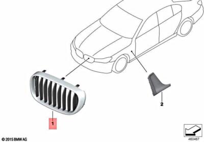 Genuine BMW Alpina B7 G11 G12 725d 725Ld 730d Grille Front Left ...