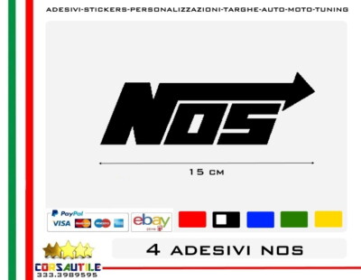 Sticker Printing Paste NOS Logo Nitrogen Pure Canister Tuning Car 4 Pz ...