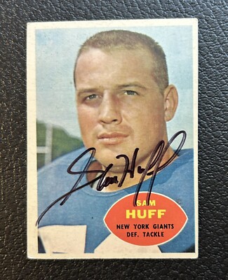 Sam Huff Signed Autographed 1960 Topps Card - #80 New York Giants | eBay