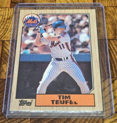 Rare Near Mint 1987 Topps Tim Teufel Error Card Name Printing Error ...