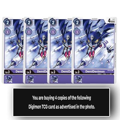 DemiDevimon - ST6-02 - Common Digimon TCG Card Playset Purple | eBay