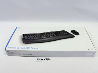 Microsoft Wireless Comfort Desktop 5050 Ergonomic Keyboard & Mouse No ...