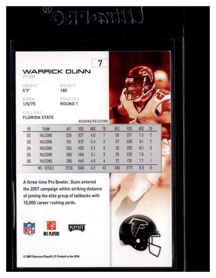 2007 Playoff NFL Playoffs #7 Warrick Dunn | eBay
