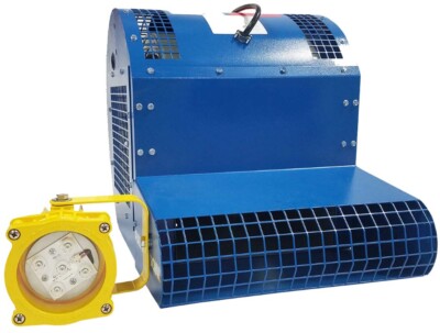 Loading Dock FAN & Light - 3200 CFM - 115 V - 3/4 hp - Wall Mount - 60 ...