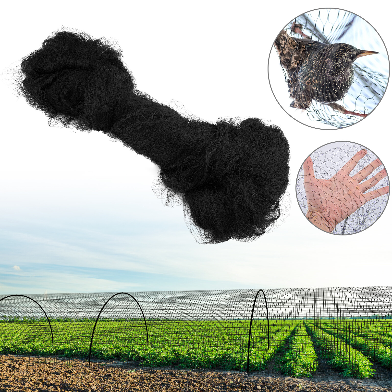 10/20/30m Bird Netting Anti Net Pest Commercial Plant Veg Tree Fruit ...