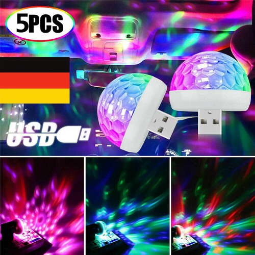 1-5 Stk LED USB Discokugel Lichteffekt DJ Party Bar Pubs RGB ...